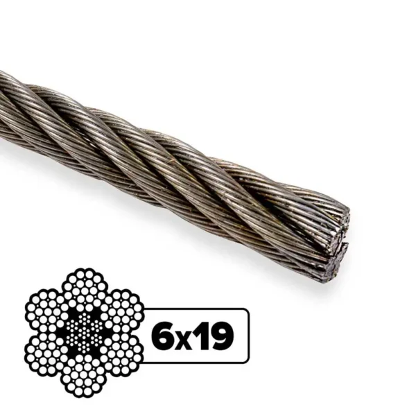 Cable de Acero Tipo Boa 6x26 Alma de Acero | ACERAX